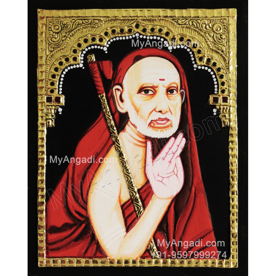 Kanchi Maha Periyavar Tanjore Painting, Buy Kanchi Maha Periyavar ...
