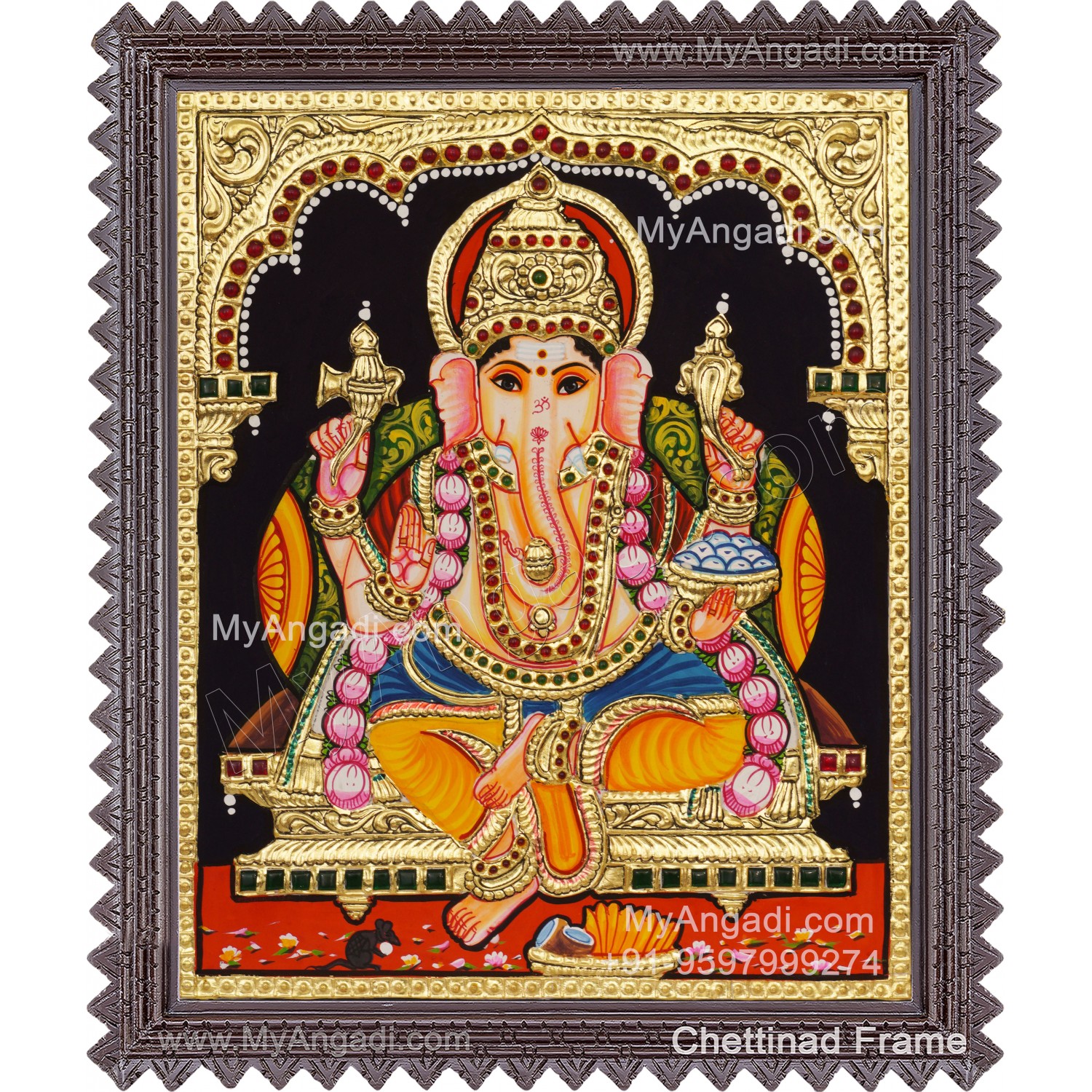 Ganapathi Tanjore Painting