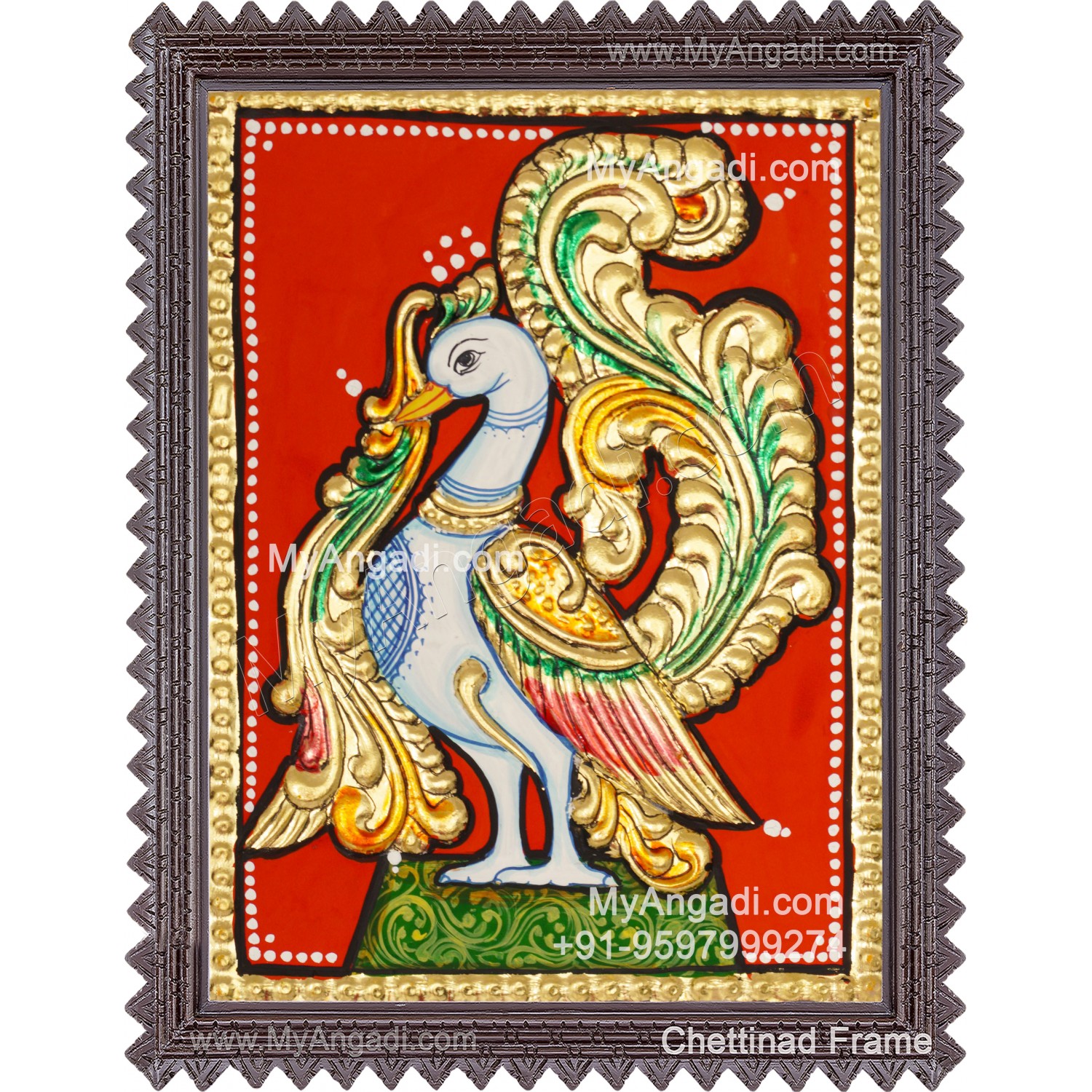 Annam Swan / Anna Pakshi Tanjore Painting, Buy Anna Pakshi Tanjore ...