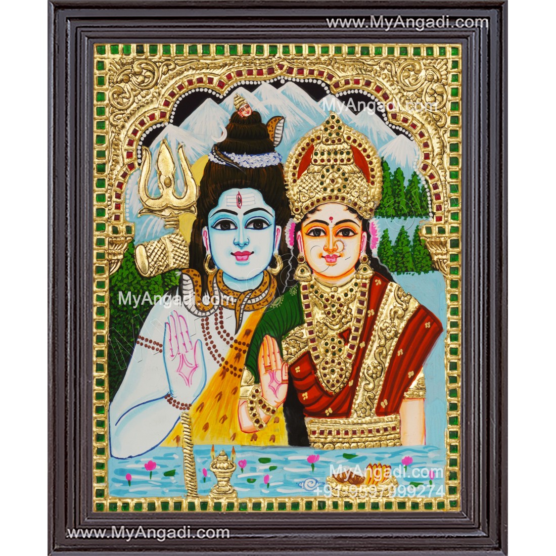 Shivan Parvathi Tanjore Paintings