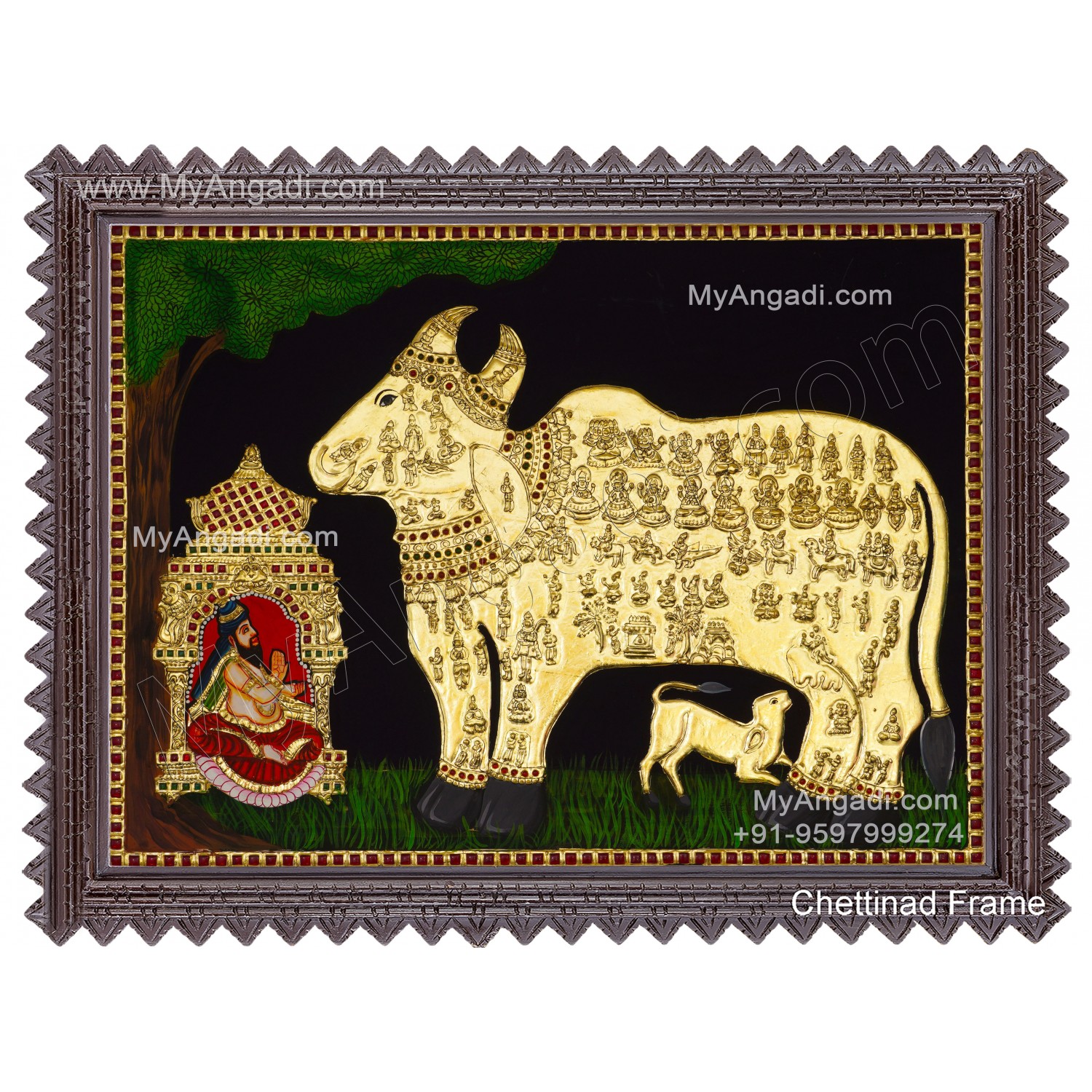 Komatha Tanjore Painting, Komatha Tanjore Painting, Buy Komatha Tanjore ...