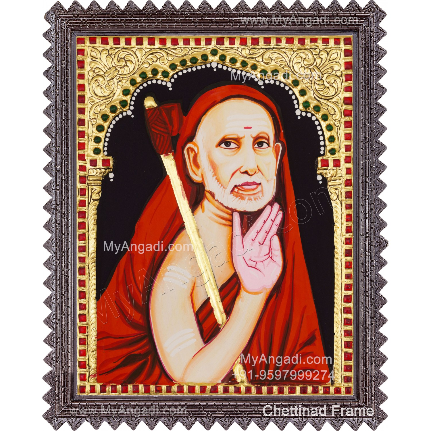 Kanchi Maha Periyavar Tanjore Painting, Buy Kanchi Maha Periyavar ...