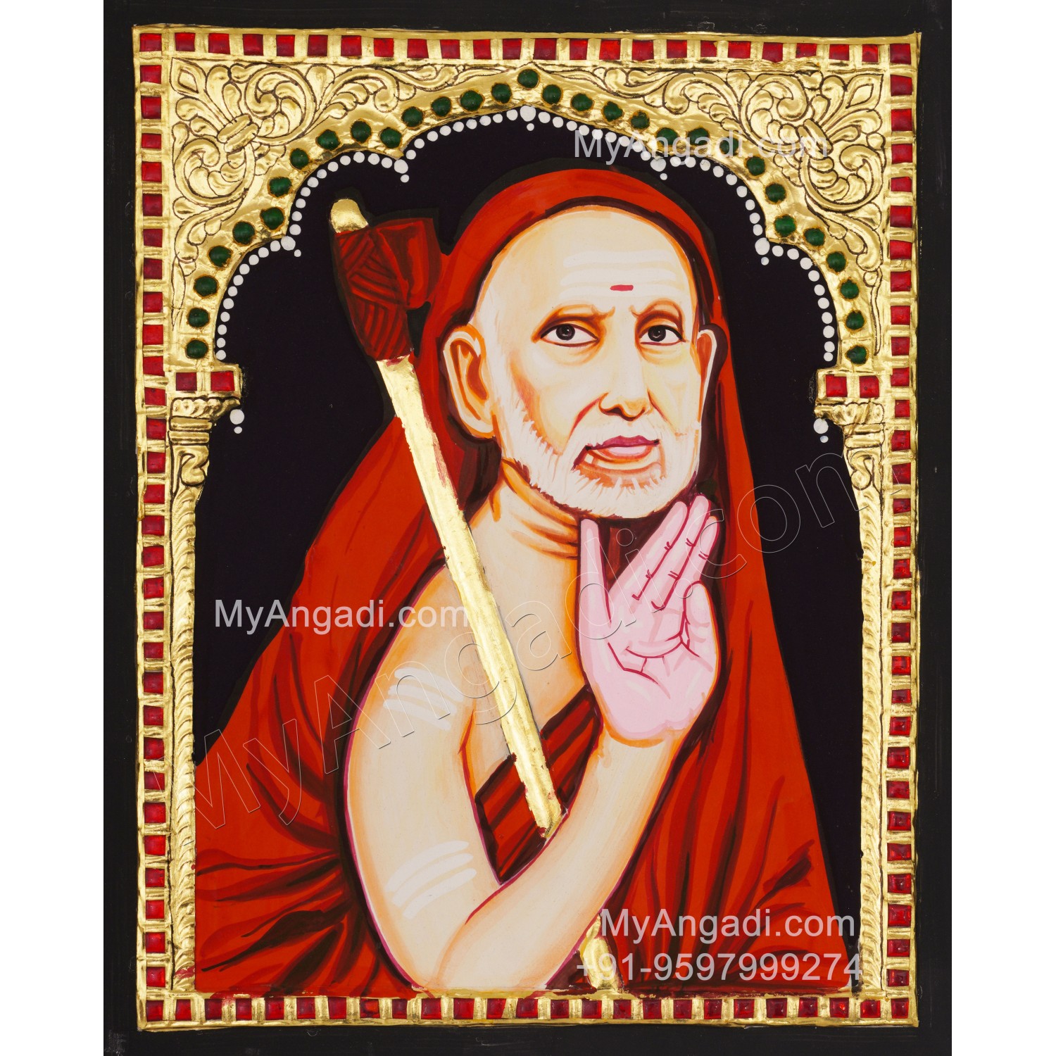 Kanchi Maha Periyavar Tanjore Painting, Buy Kanchi Maha Periyavar ...