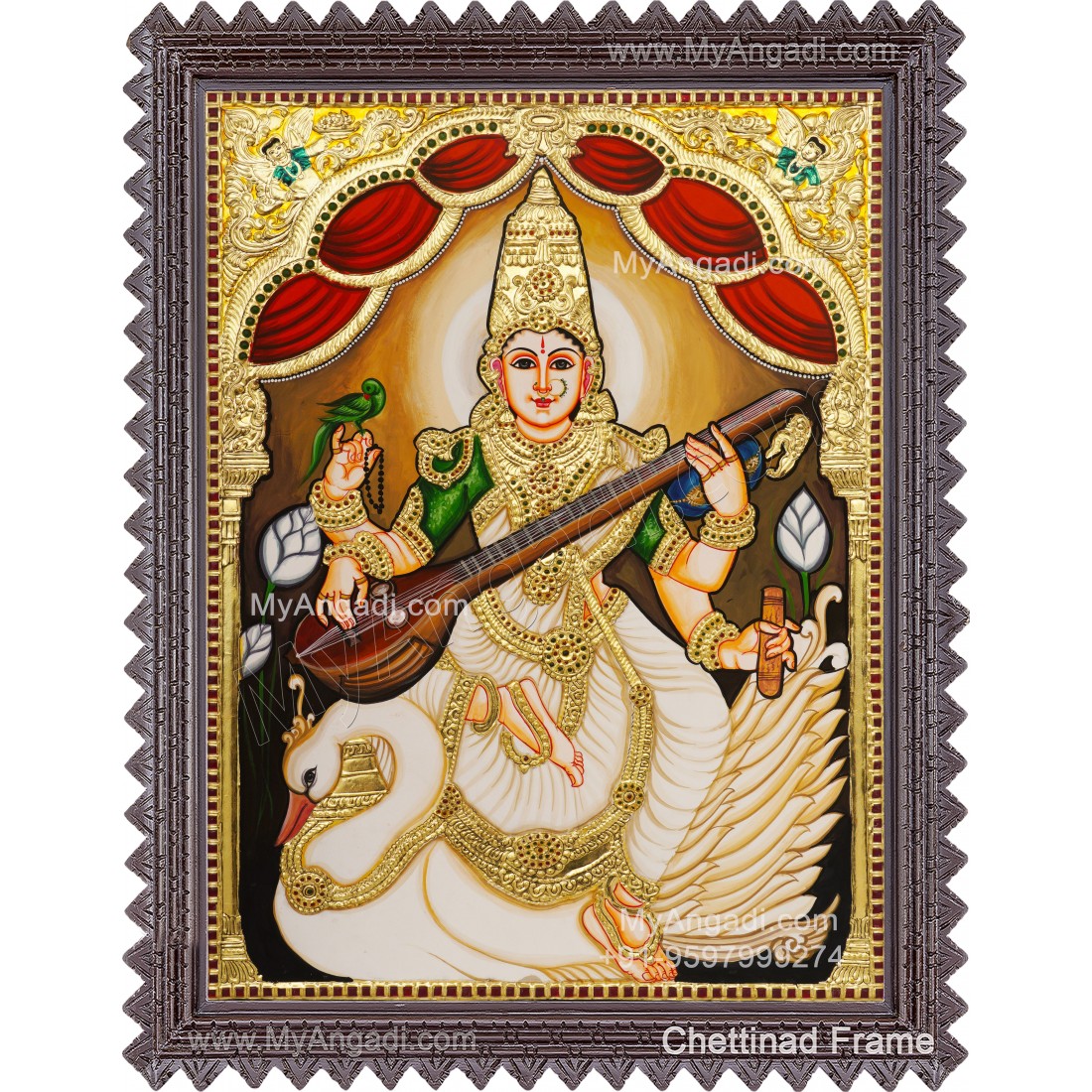 Saraswathi Tanjore Painting - Tanjore Painting Set
