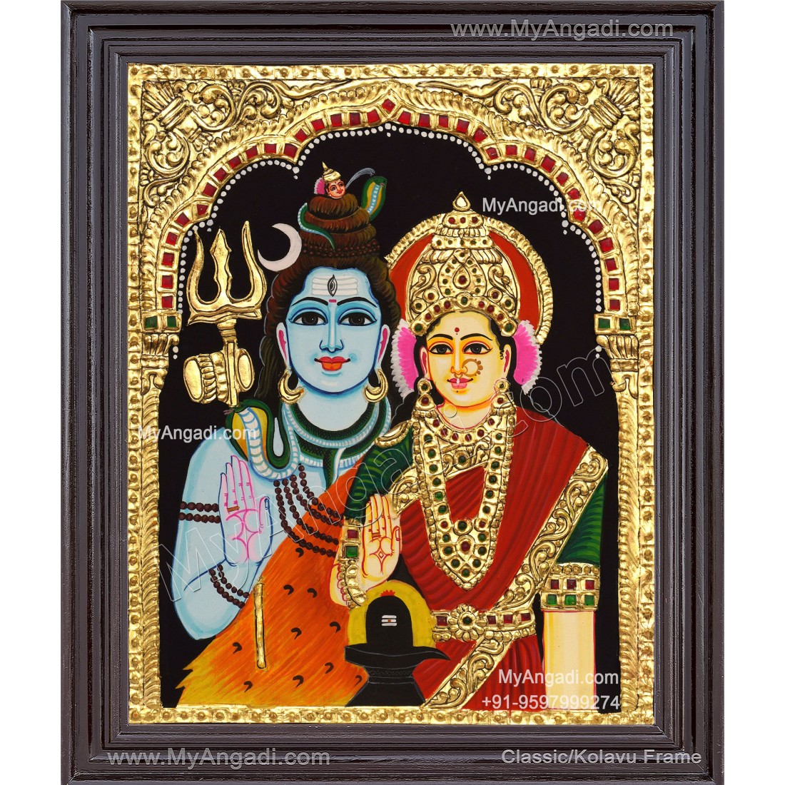 Shivan Parvathi Tanjore Paintings