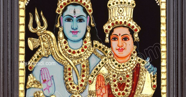 Shivan Parvathi Tanjore Paintings