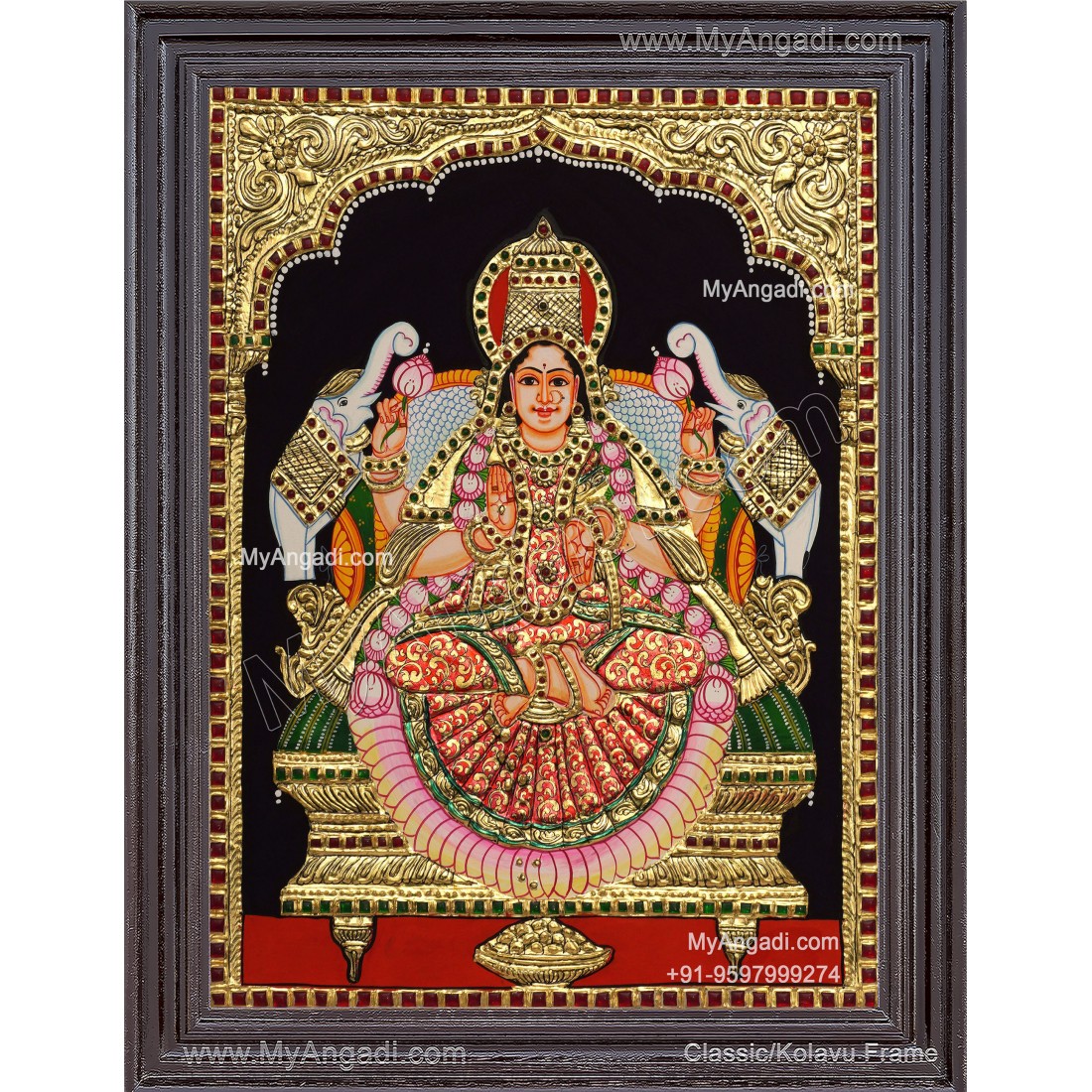 Gaja Lakshmi Tanjore Painting - Buy Tanjore Paintings Online Shopping ...
