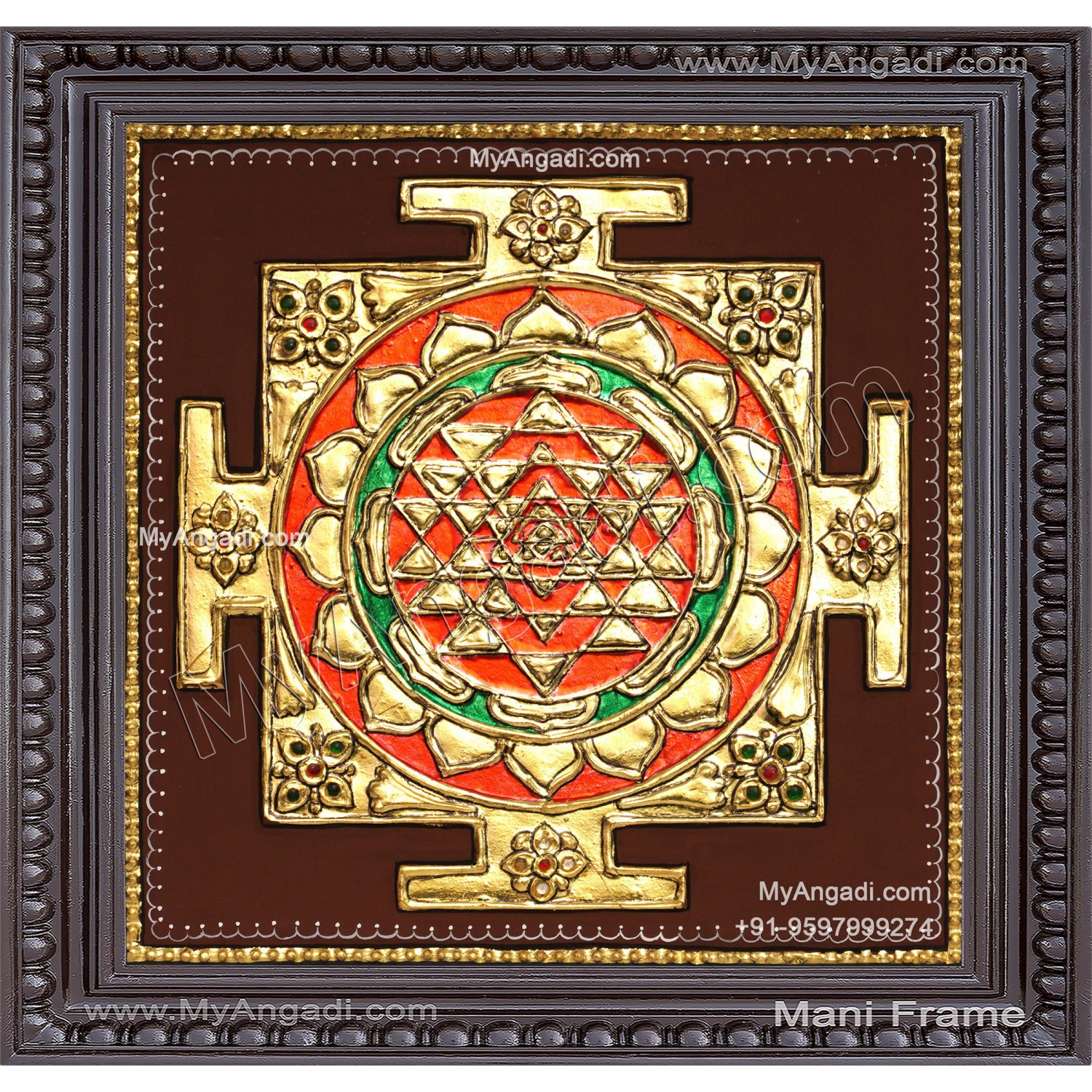 Sri Chakram Tanjore Painting