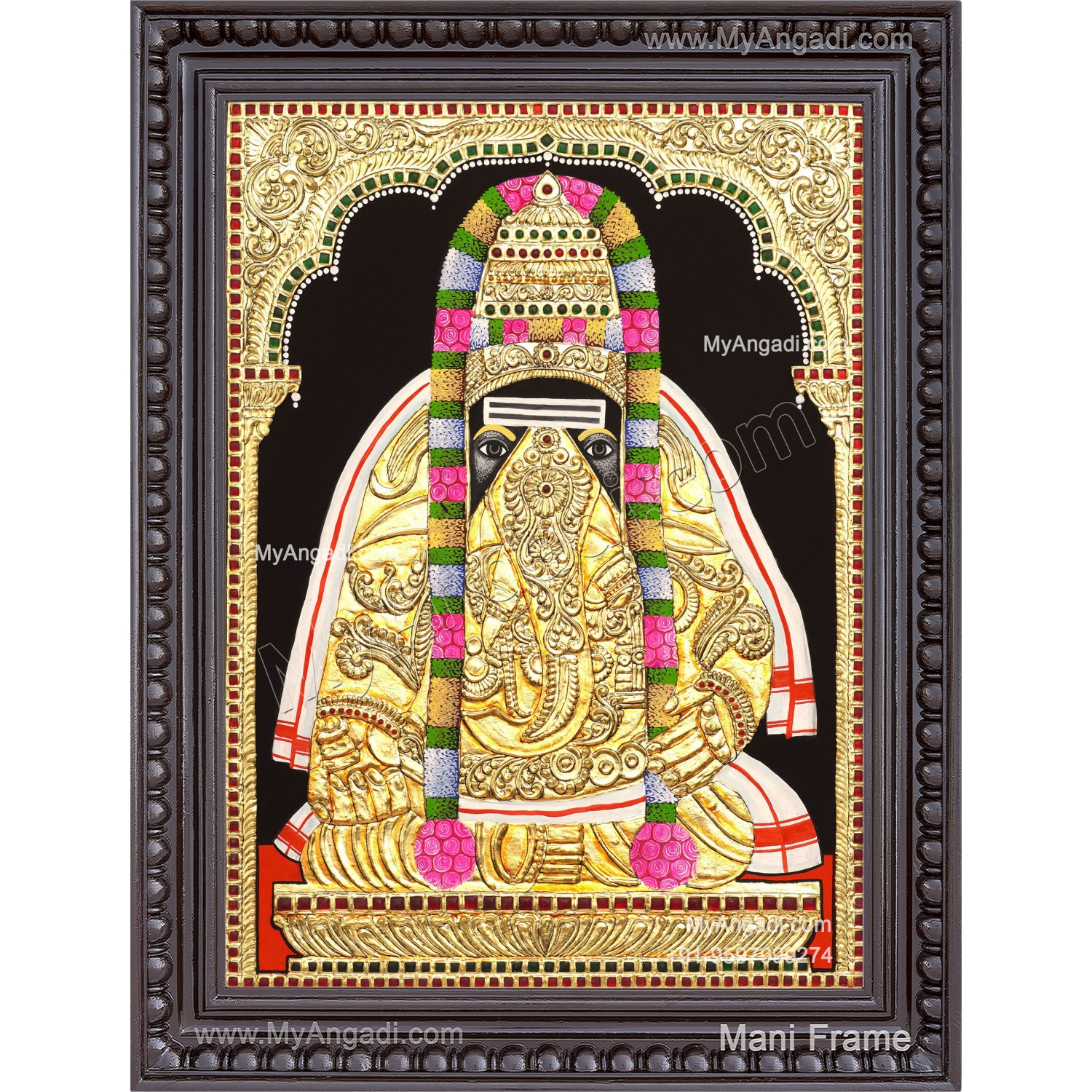 Pillaiyarpatti Karpaga vinayagar Tanjore Painting