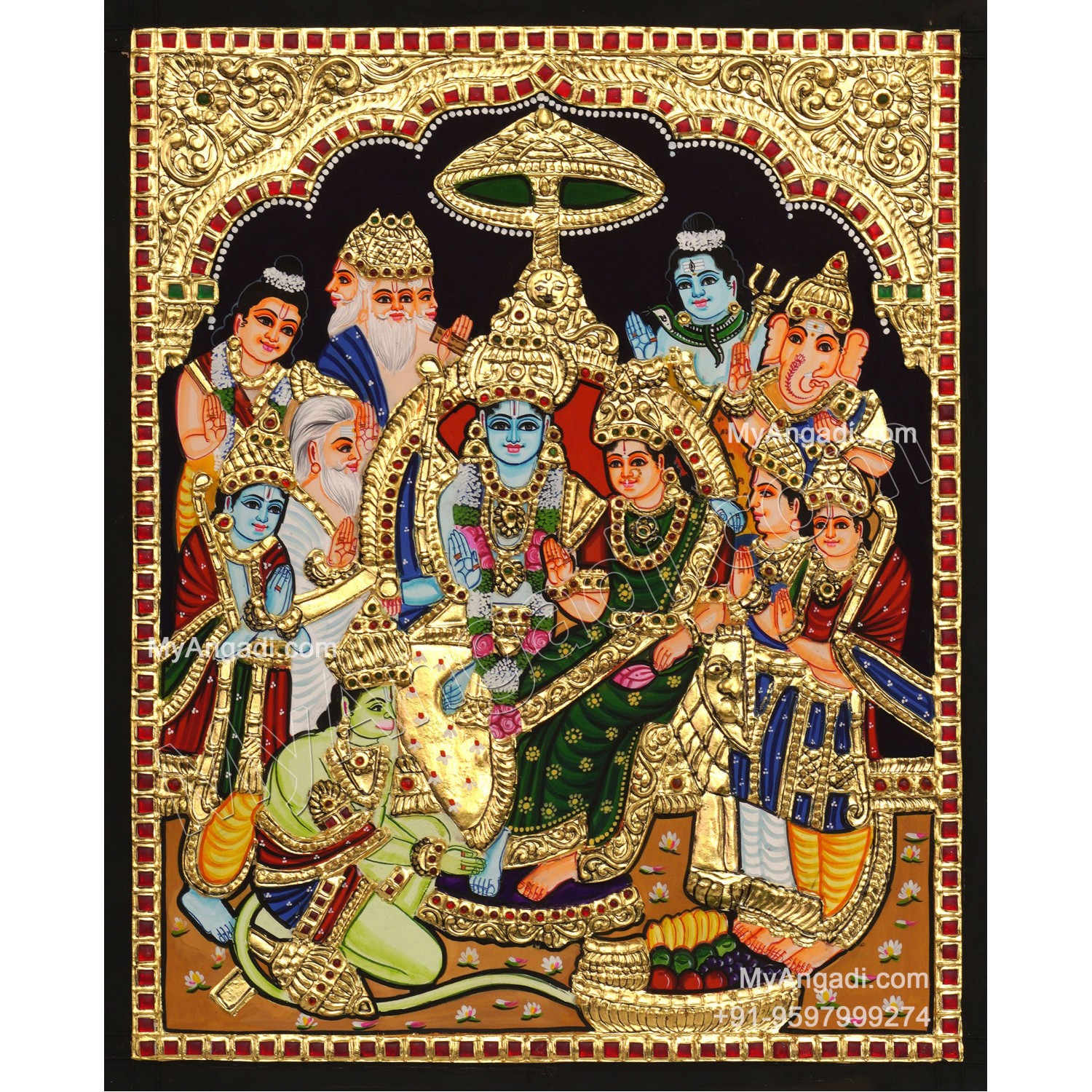 Ramarpattabhisekam Tanjore Painting