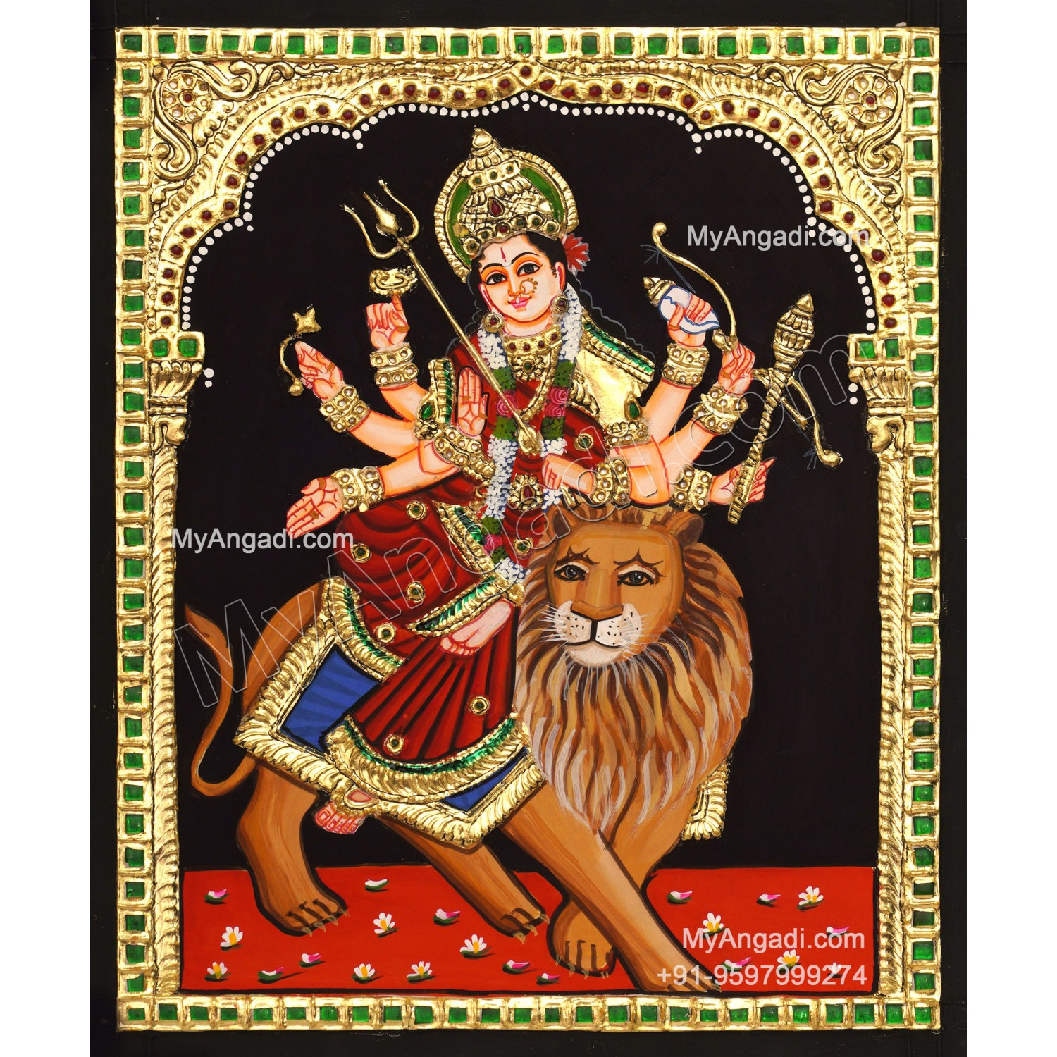 Durga Devi Tanjore Painting