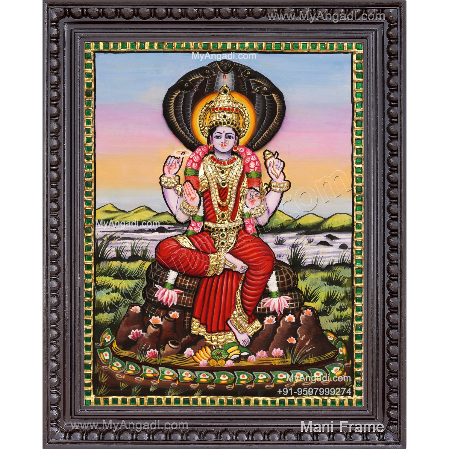 Renuka Devi 3D Tanjore Painting