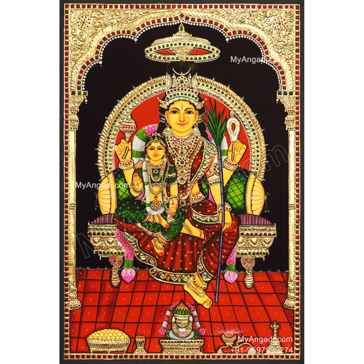 Lalitha Devi Tanjore Painting - Buy Tanjore Paintings Online Shopping ...