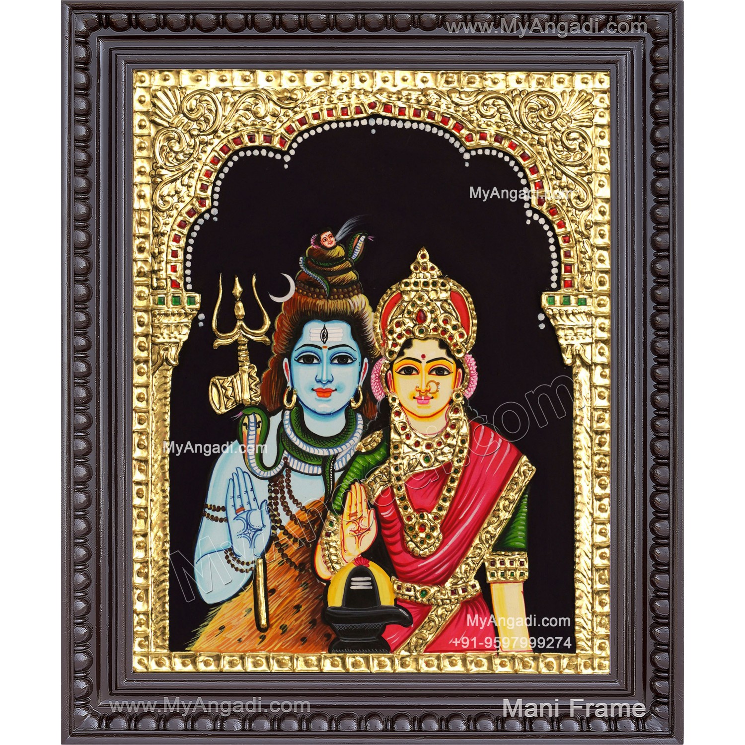 Shivan Parvathi Tanjore Paintings
