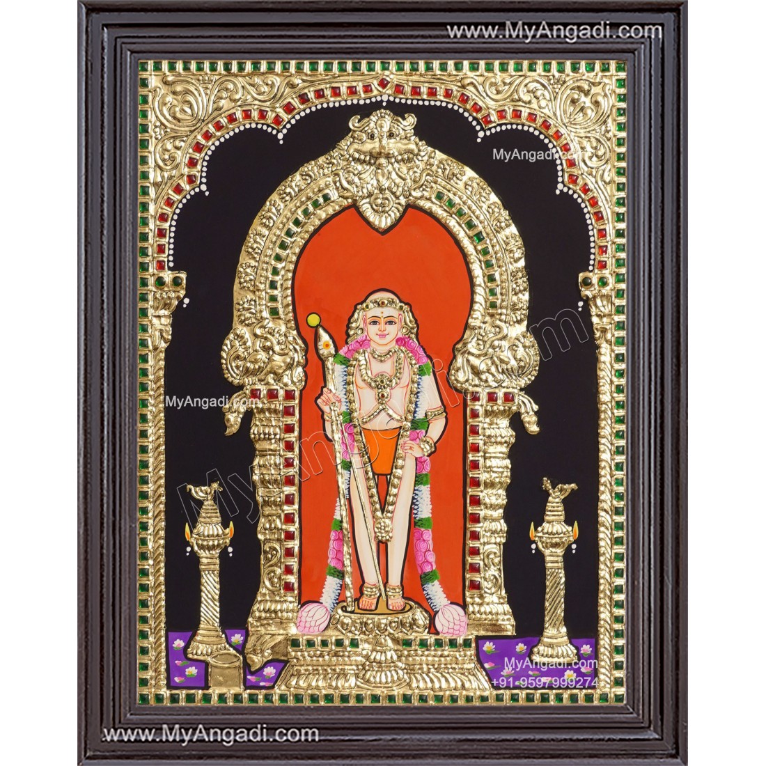 Aandi Murugan Tanjore Painting
