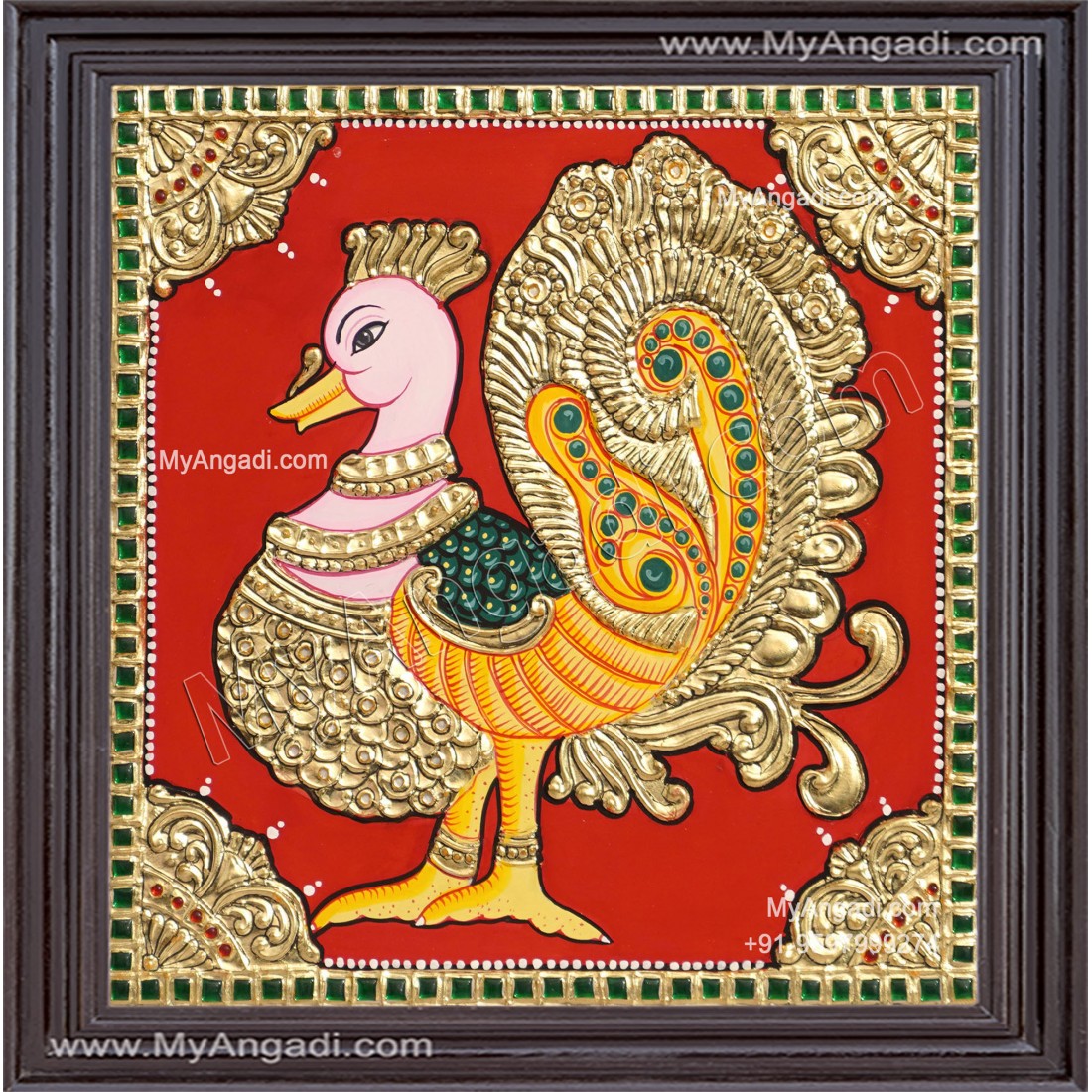 Annam Swan / Anna Pakshi Tanjore Painting, Buy Anna Pakshi Tanjore ...