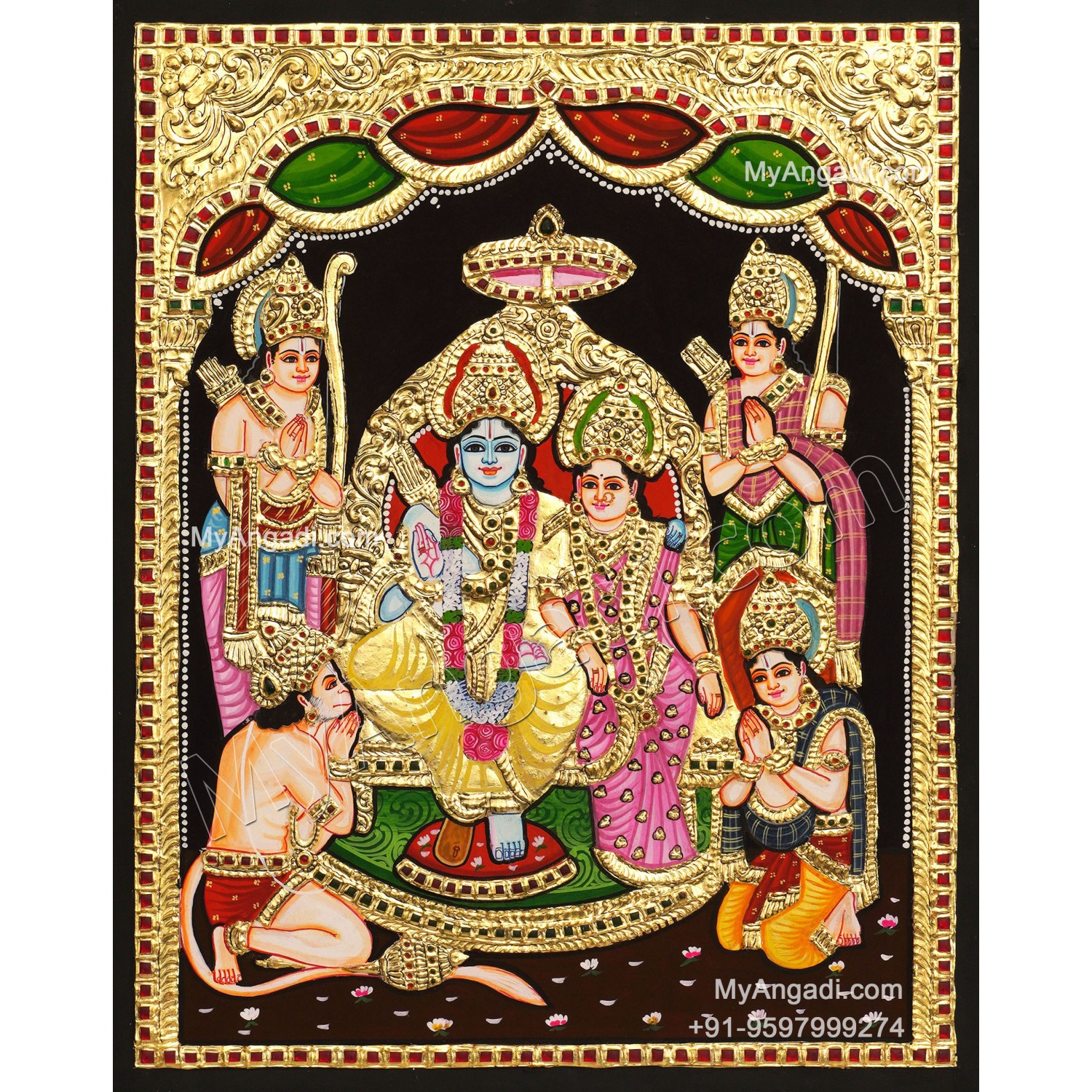 Ram Parivar Tanjore Painting - Buy Tanjore Paintings Online Shopping in ...
