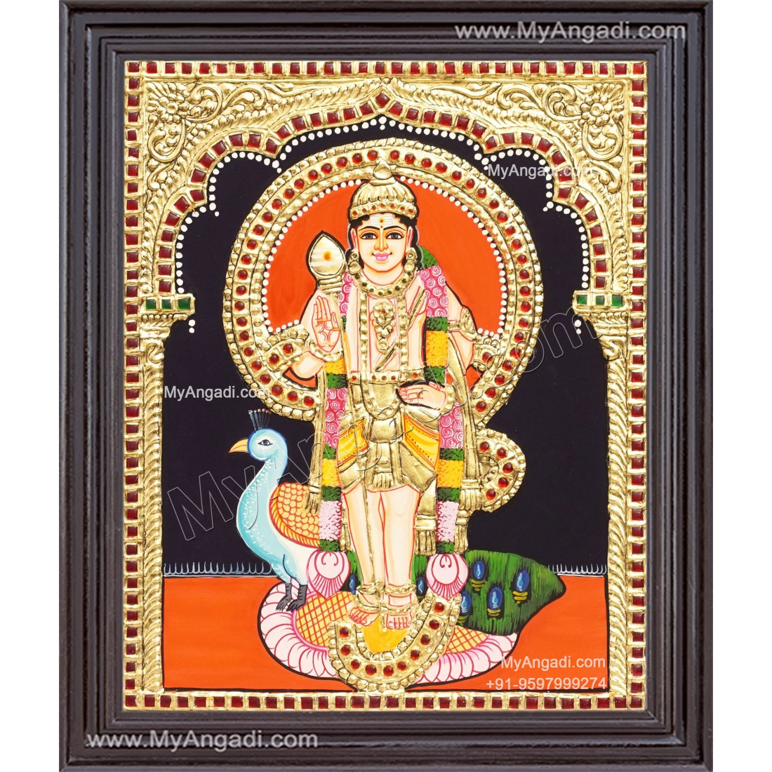 Mayil Murugan Tanjore Painting - Buy Tanjore Paintings Online Shopping ...