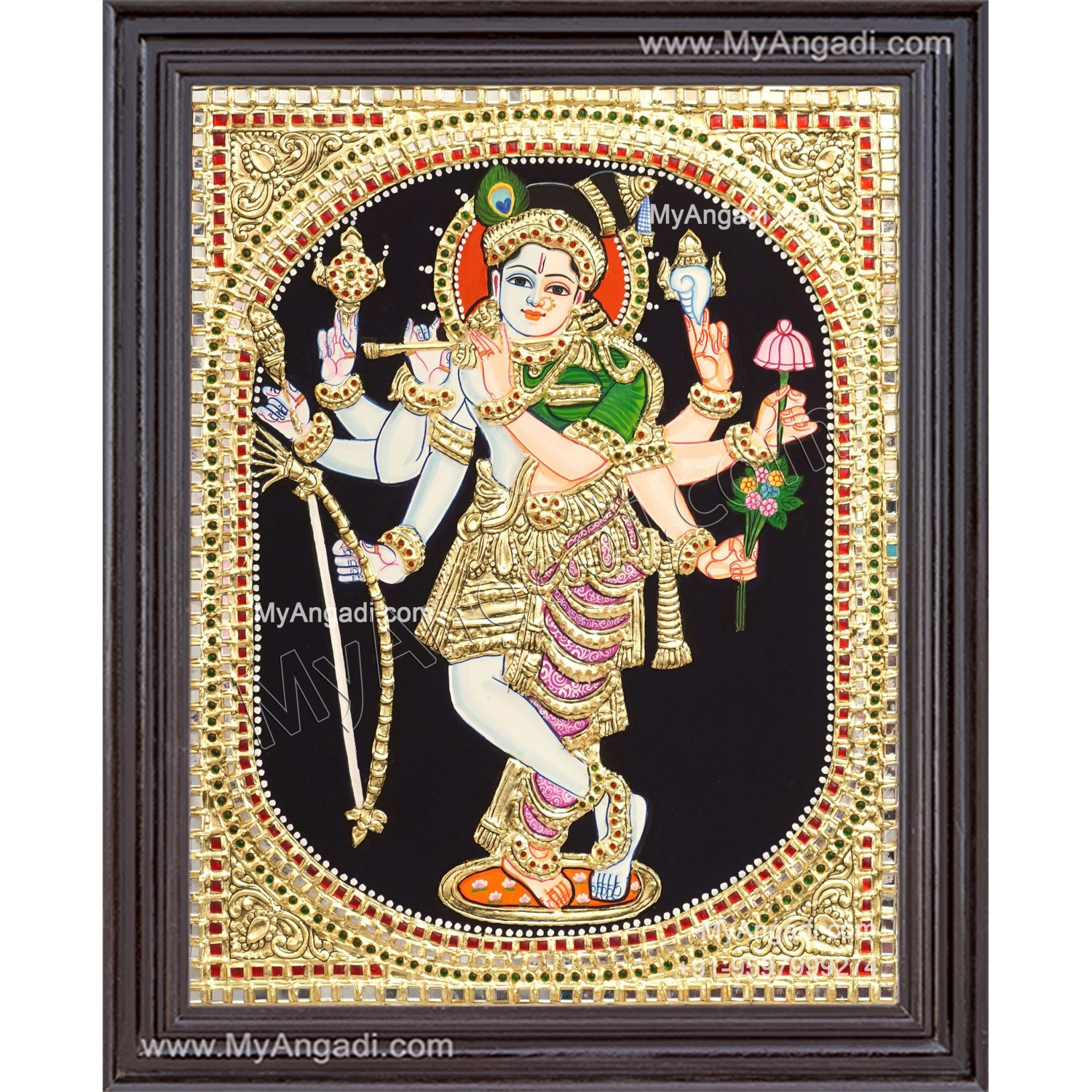 Sammohana Krishna Tanjore Paintings