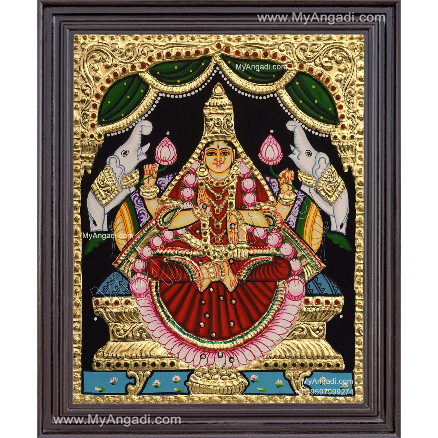 Gaja Lakshmi Tanjore Paintings
