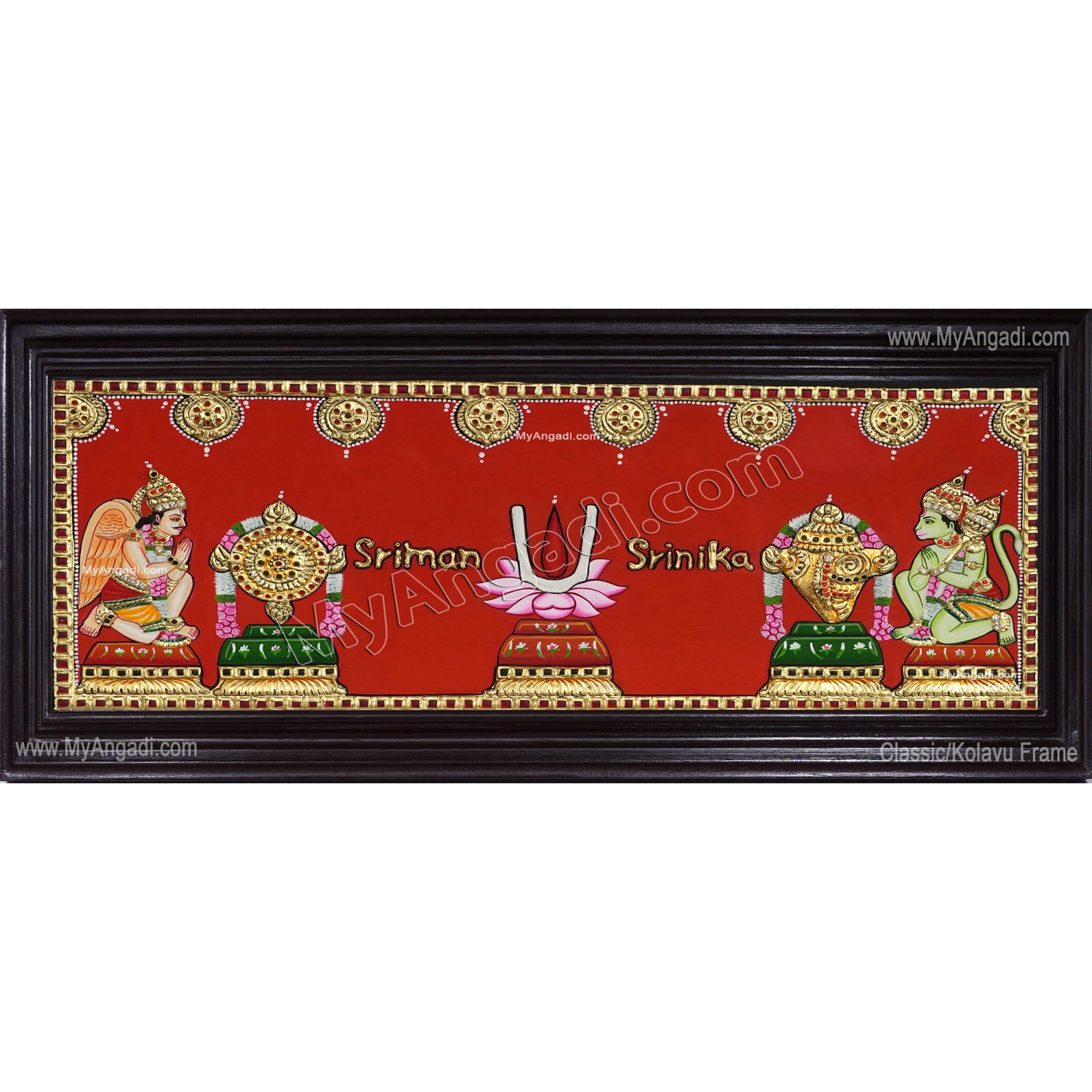 Sangu Chakram Namam Hanuman Garudan Tanjore Paintings