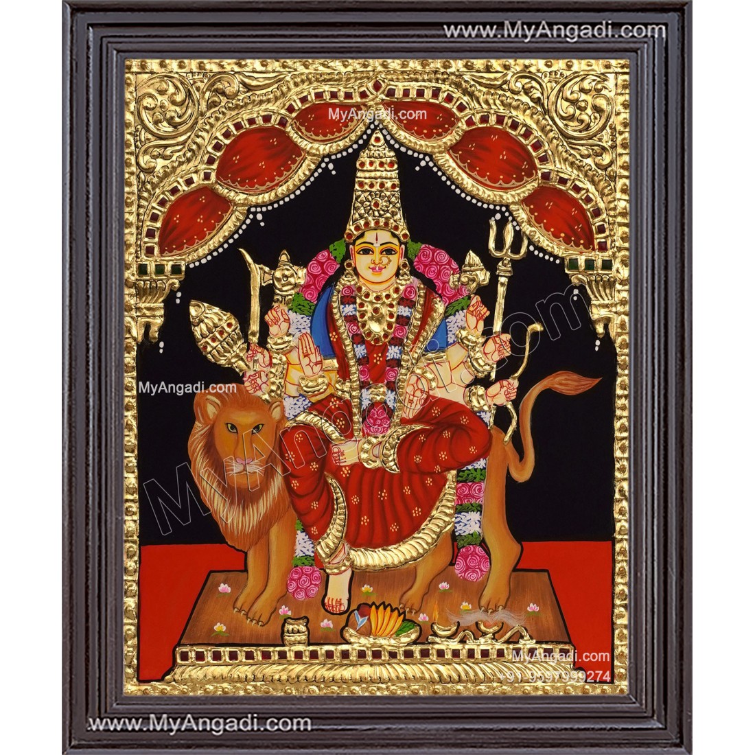 Durga Devi Tanjore Painting