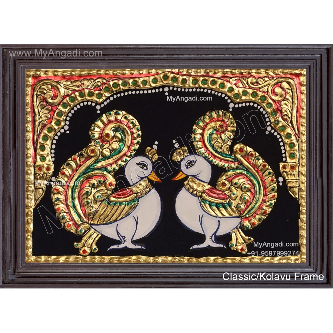 Annam Swan / Anna Pakshi Tanjore Painting, Buy Anna Pakshi Tanjore ...