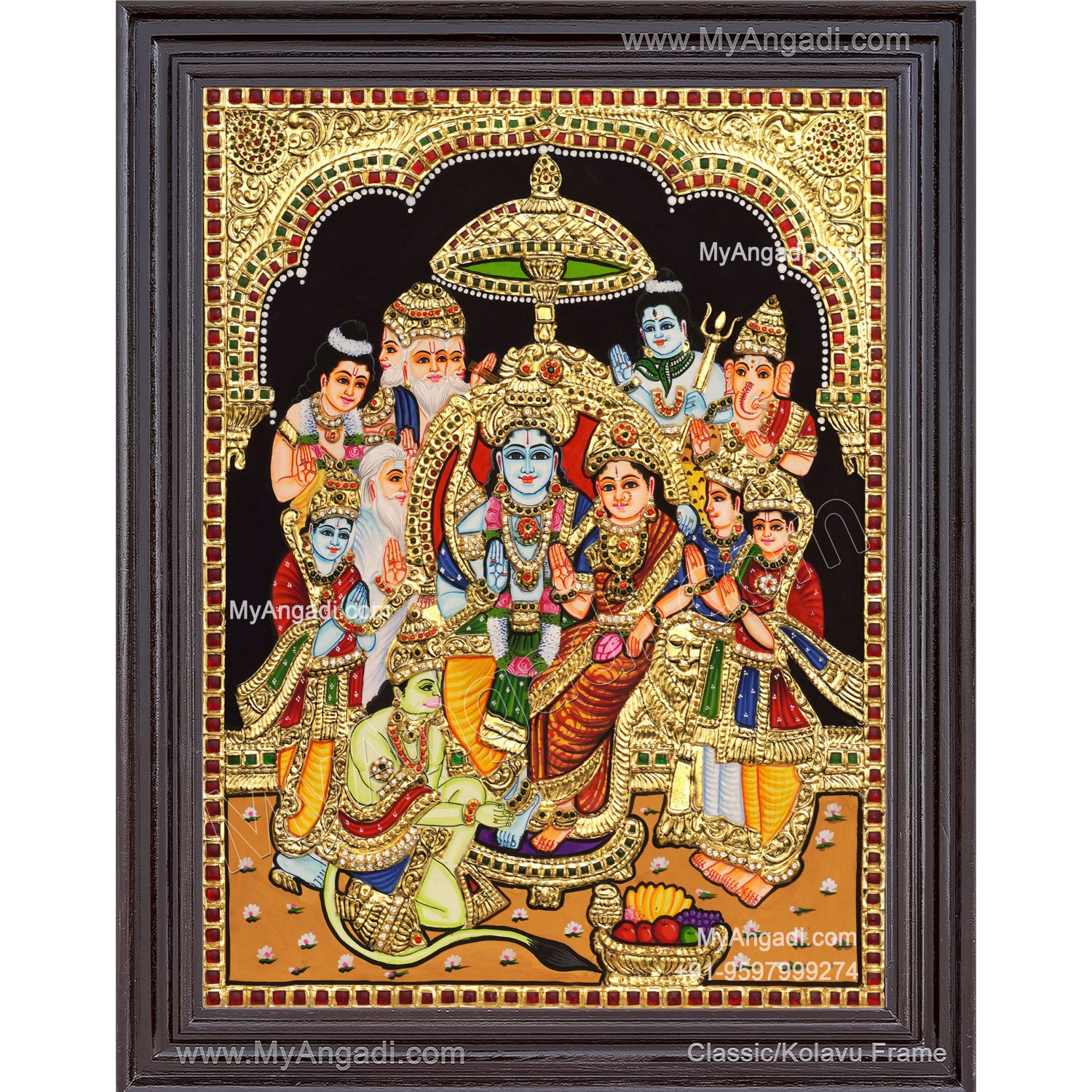 Ram Parivar Tanjore Painting - Buy Tanjore Paintings Online Shopping in ...