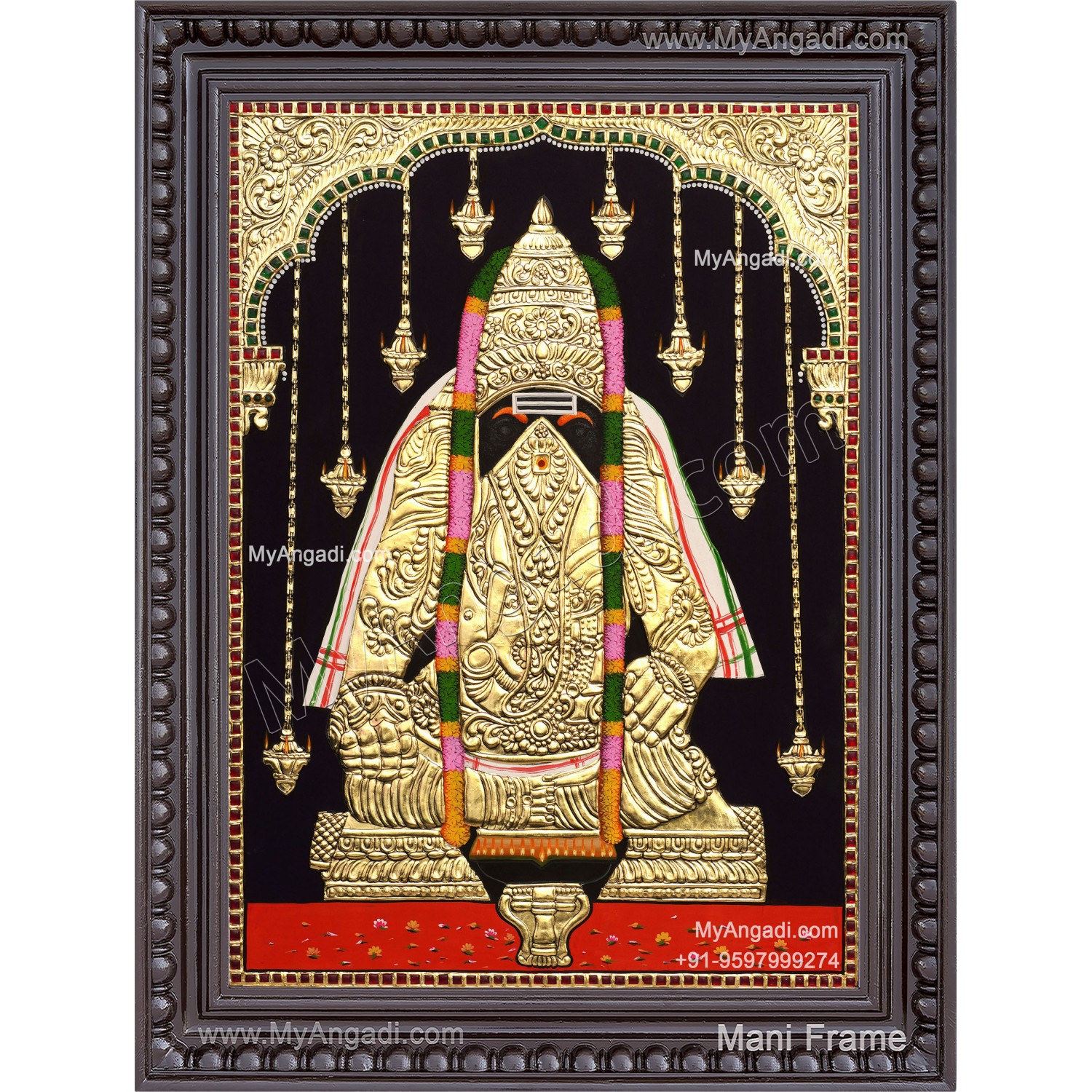 Pillaiyarpatti Karpaga vinayagar Tanjore Painting