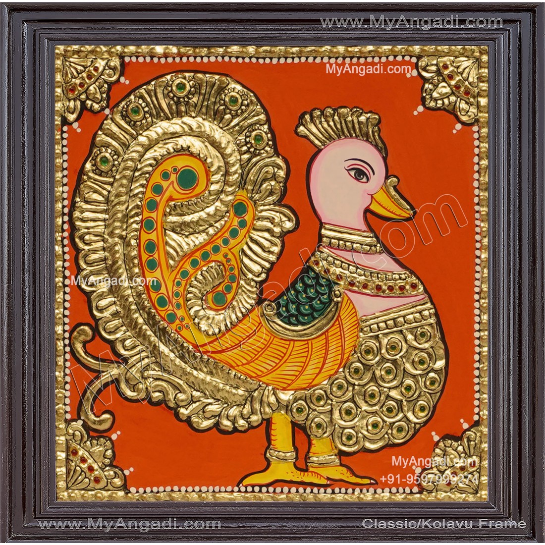 Annam Swan / Anna Pakshi Tanjore Painting, Buy Anna Pakshi Tanjore ...