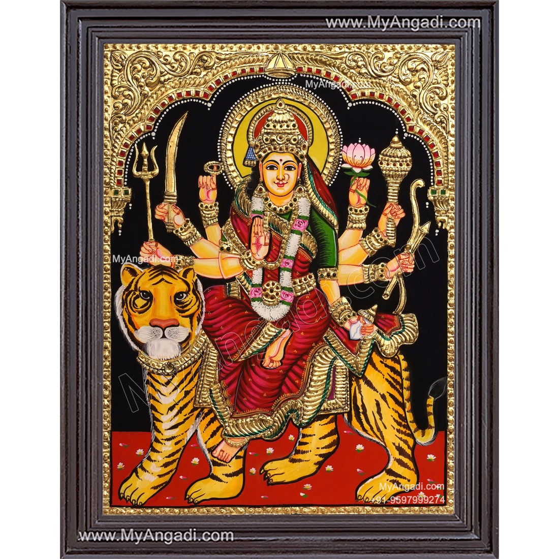 Durga Devi Tanjore Painting