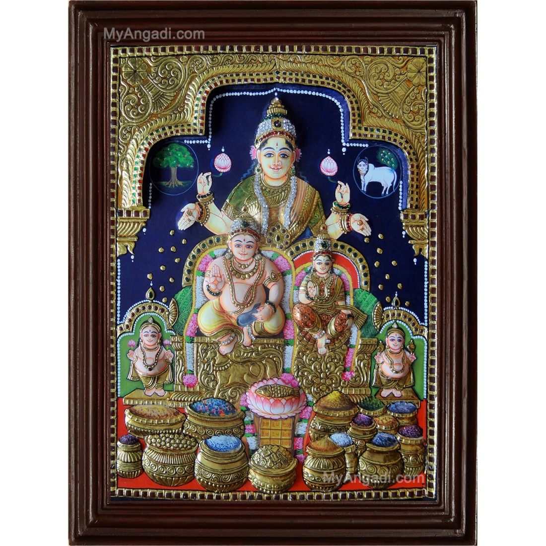 Kubera Lakshmi 3D Tanjore Painting