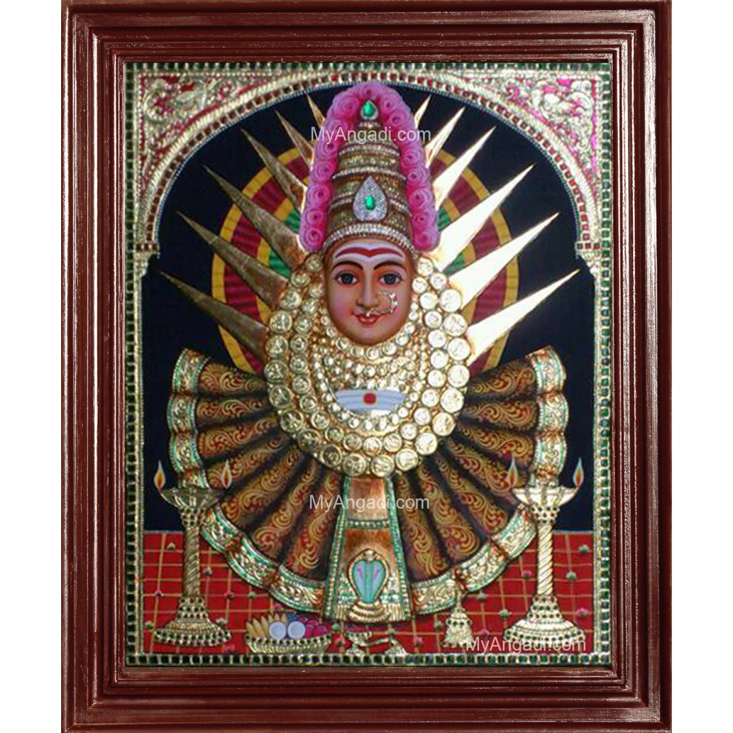 3D Yellama Renuka Devi Tanjore Painting