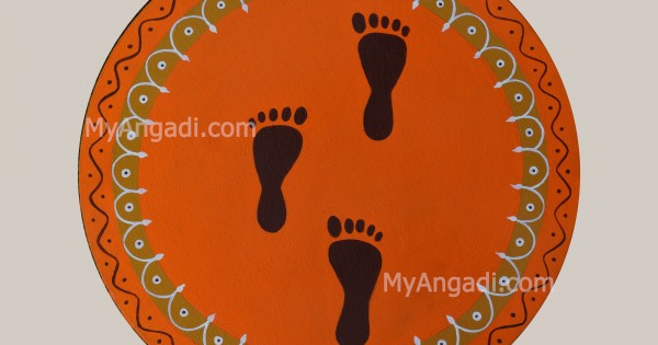 Krishna Footsteps Canvas Painting