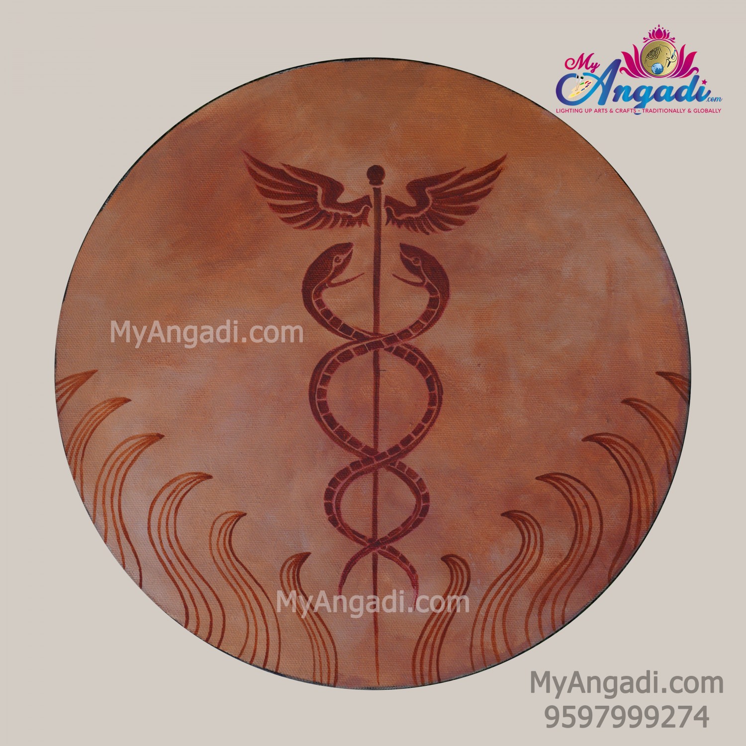 Caduceus Canvas Painting