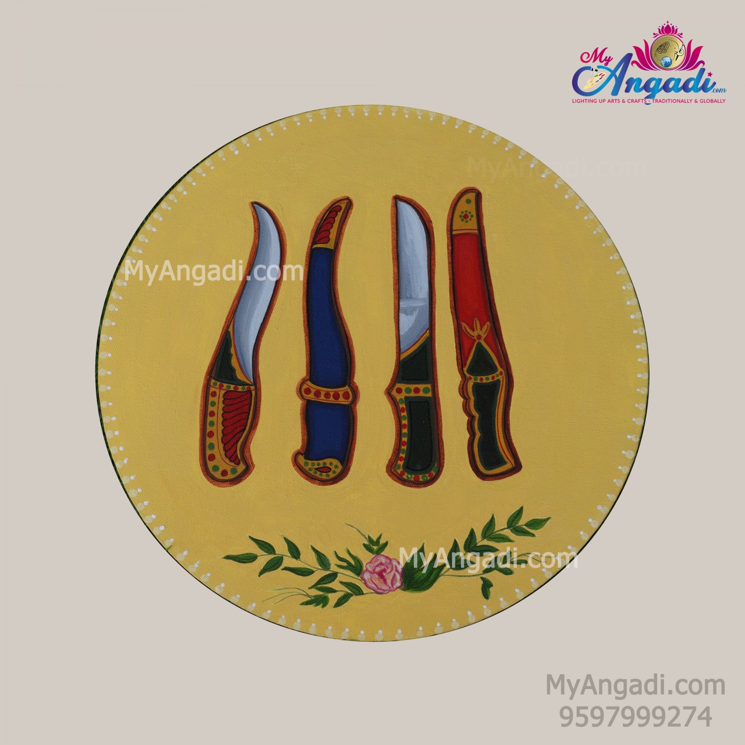 Decorated Dagger Canvas Painting