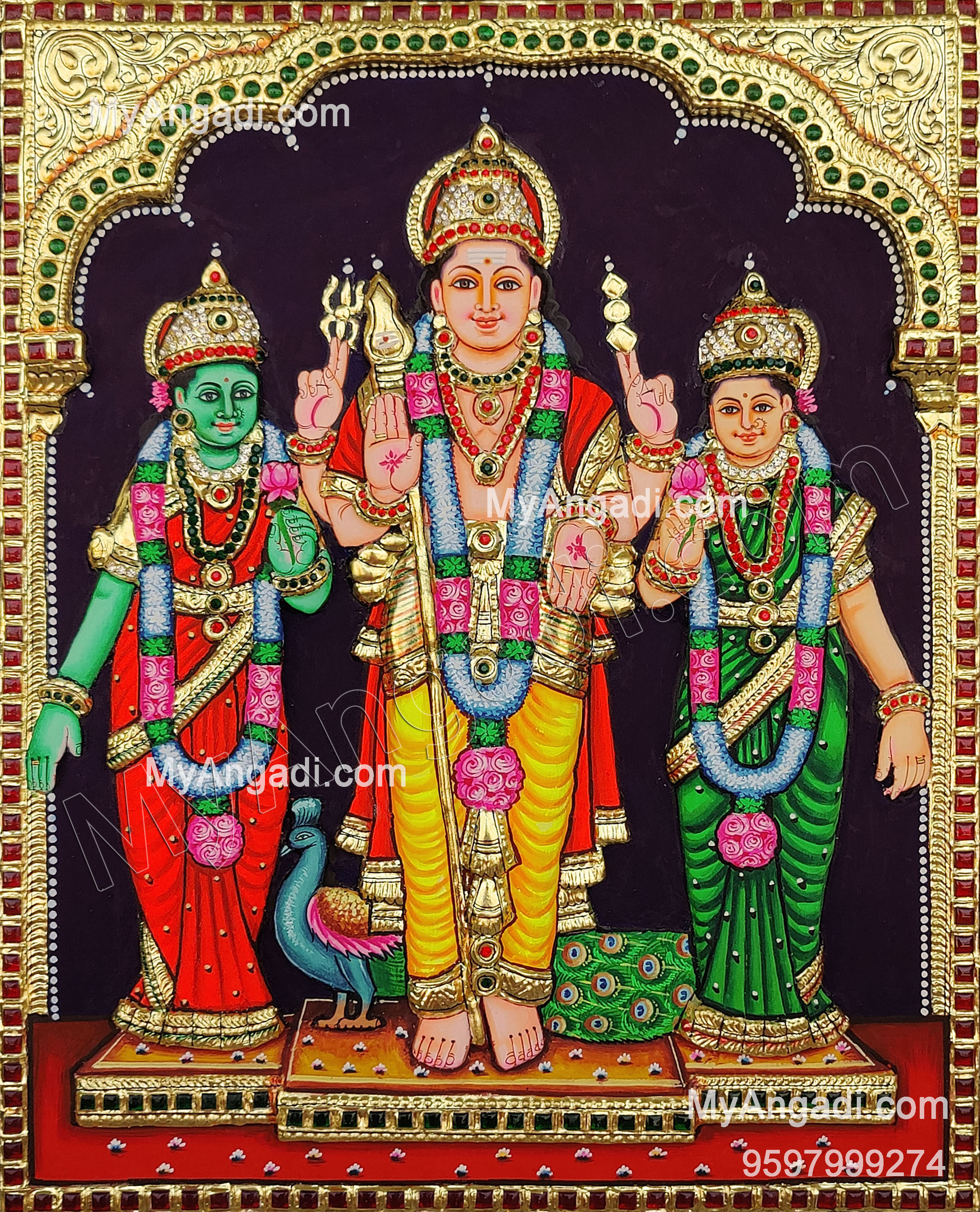 Senhor Murugan Com Valli Deivanai Murugan With Valli Deivanai