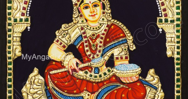 Annapoorani Tanjore Painting, Buy Annapoorani Tanjore Paintings ...