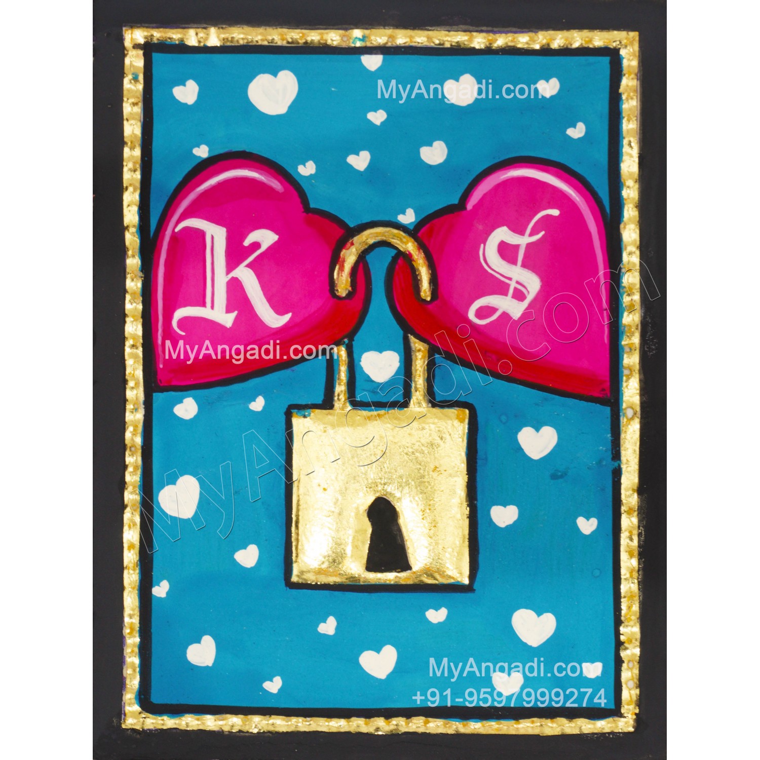 Heart Lock Tanjore Paintings