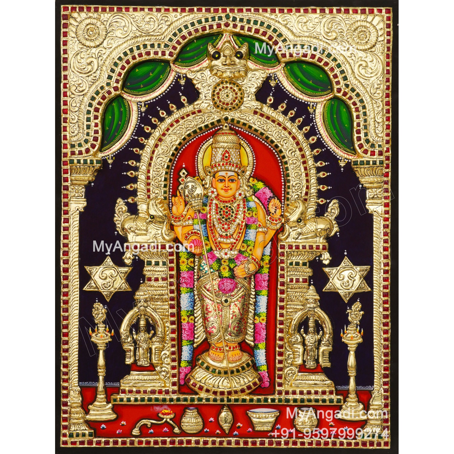 Murugan 3D Tanjore Painting