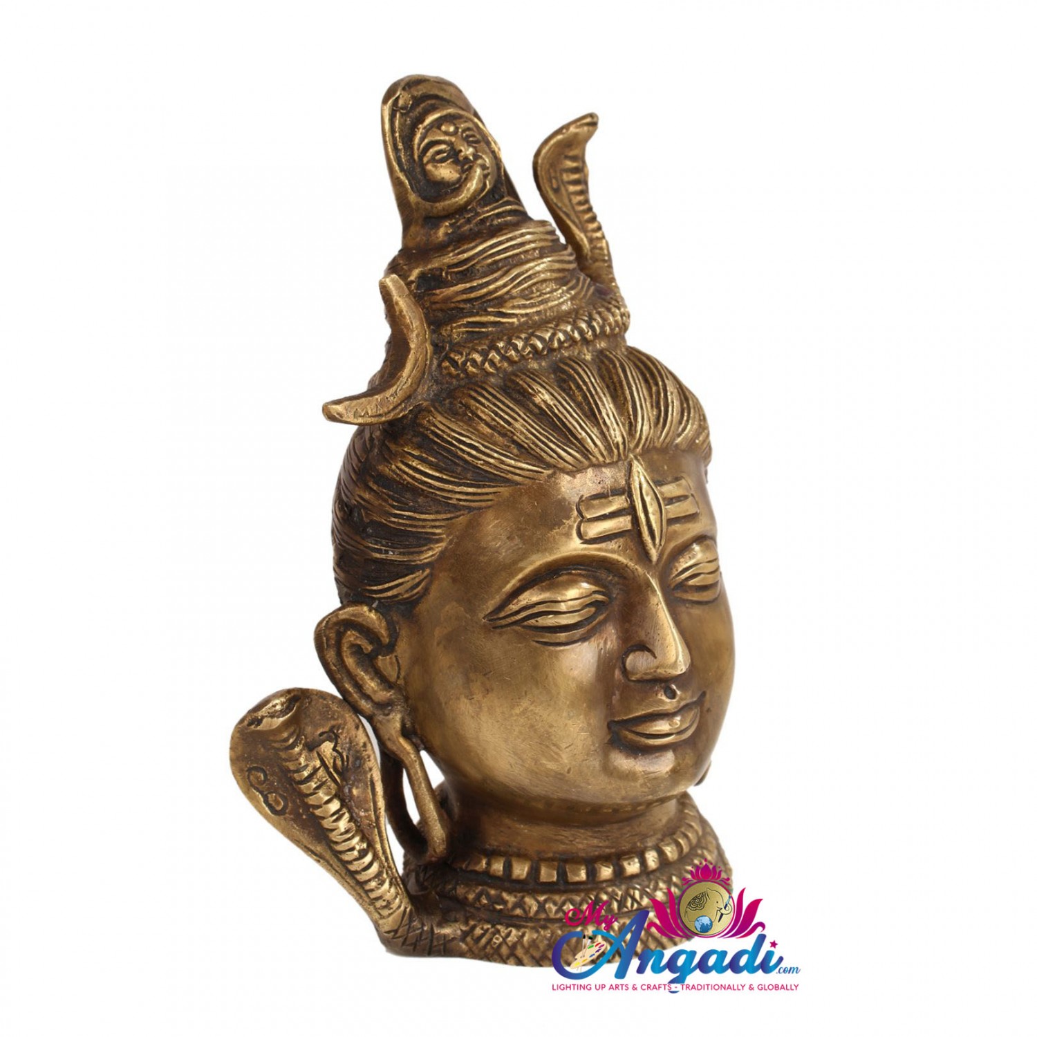 Shiva Face Brass Statue- MyAngadi.com