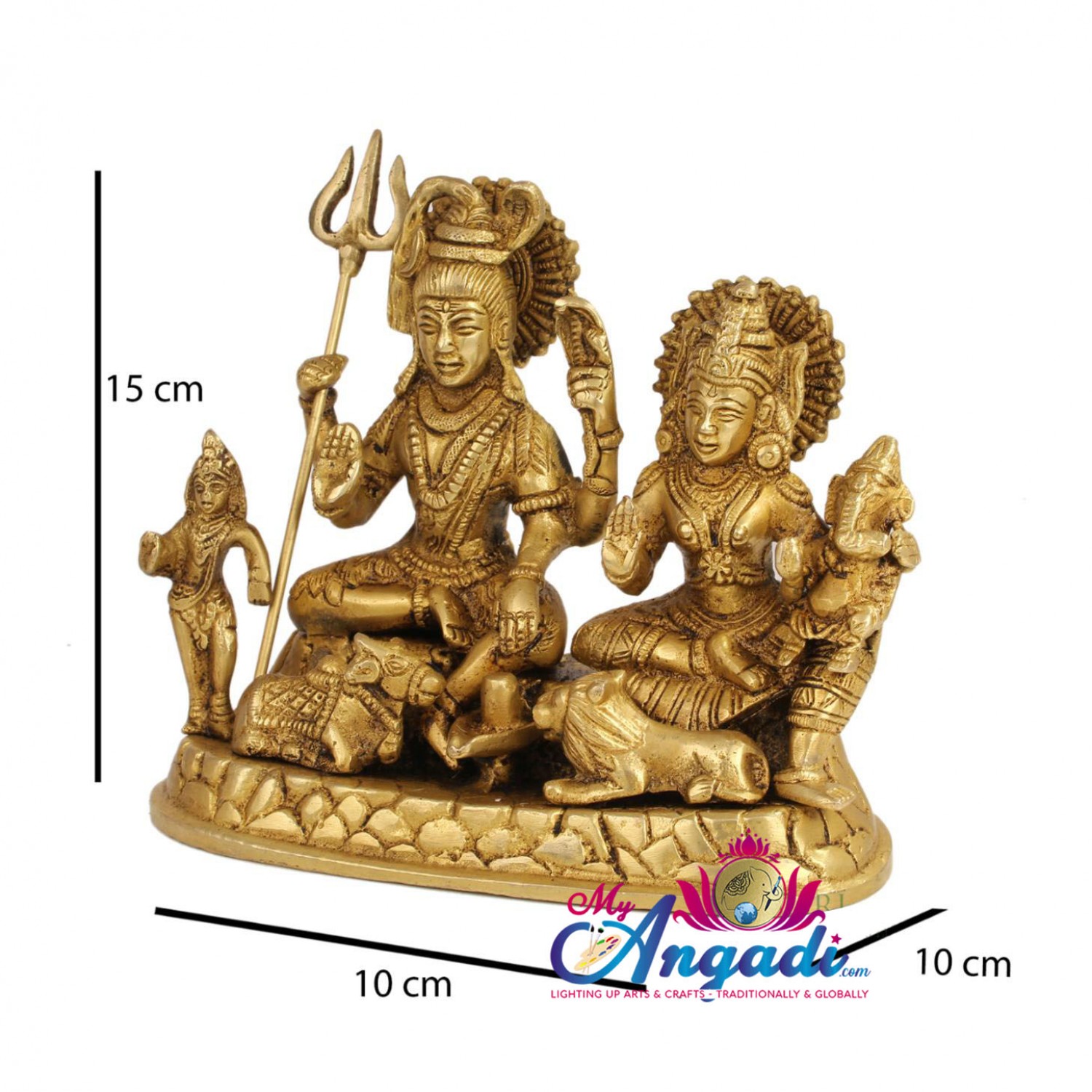 Shivan Family Brass Statue- MyAngadi.com