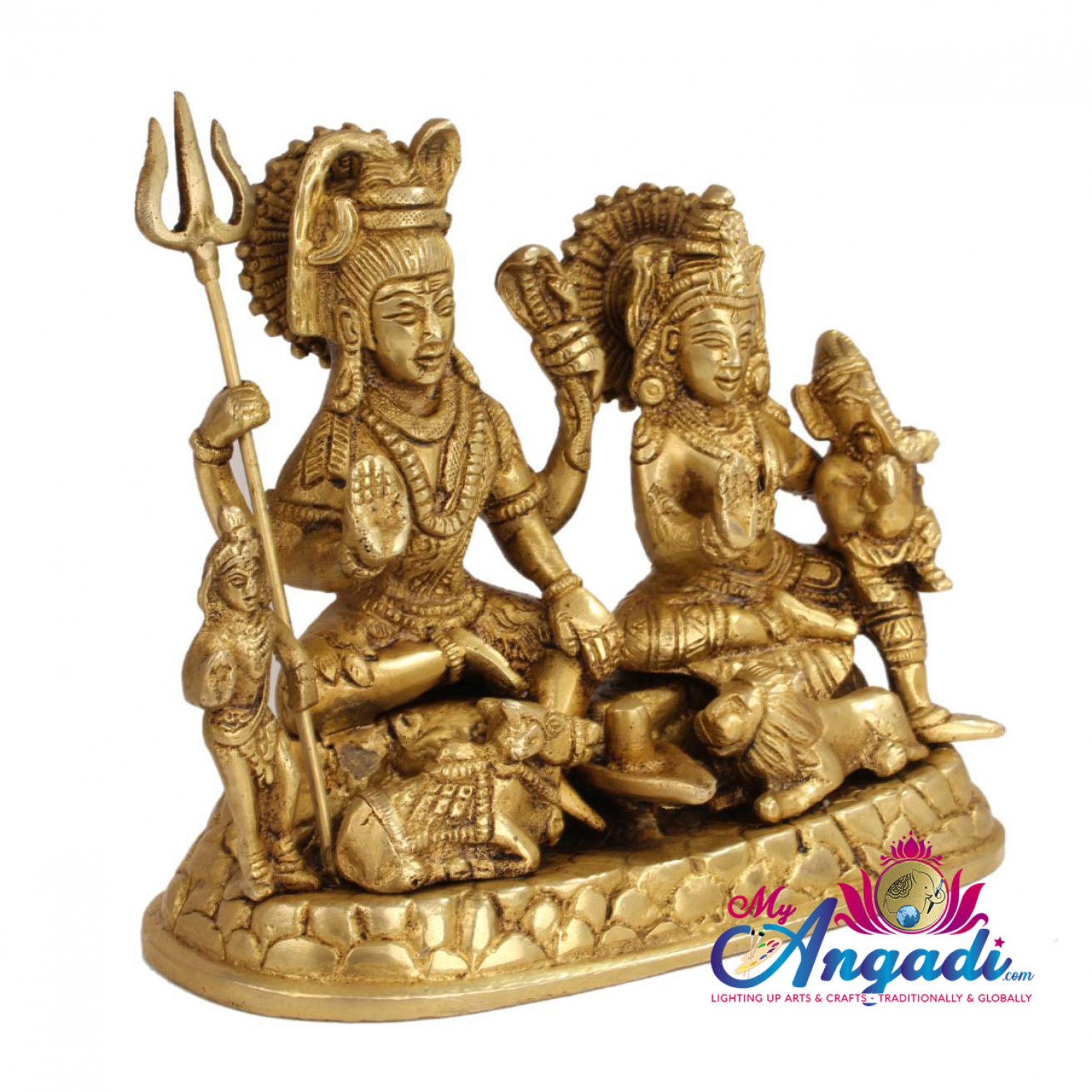 Shivan Family Brass Statue- MyAngadi.com