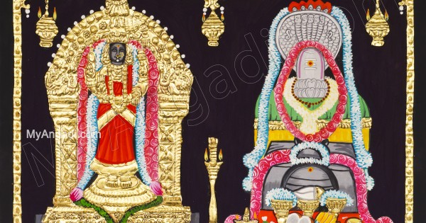Vaitheeswaran Thaiyal Nayagi Tanjore Painting - Buy Tanjore Paintings ...