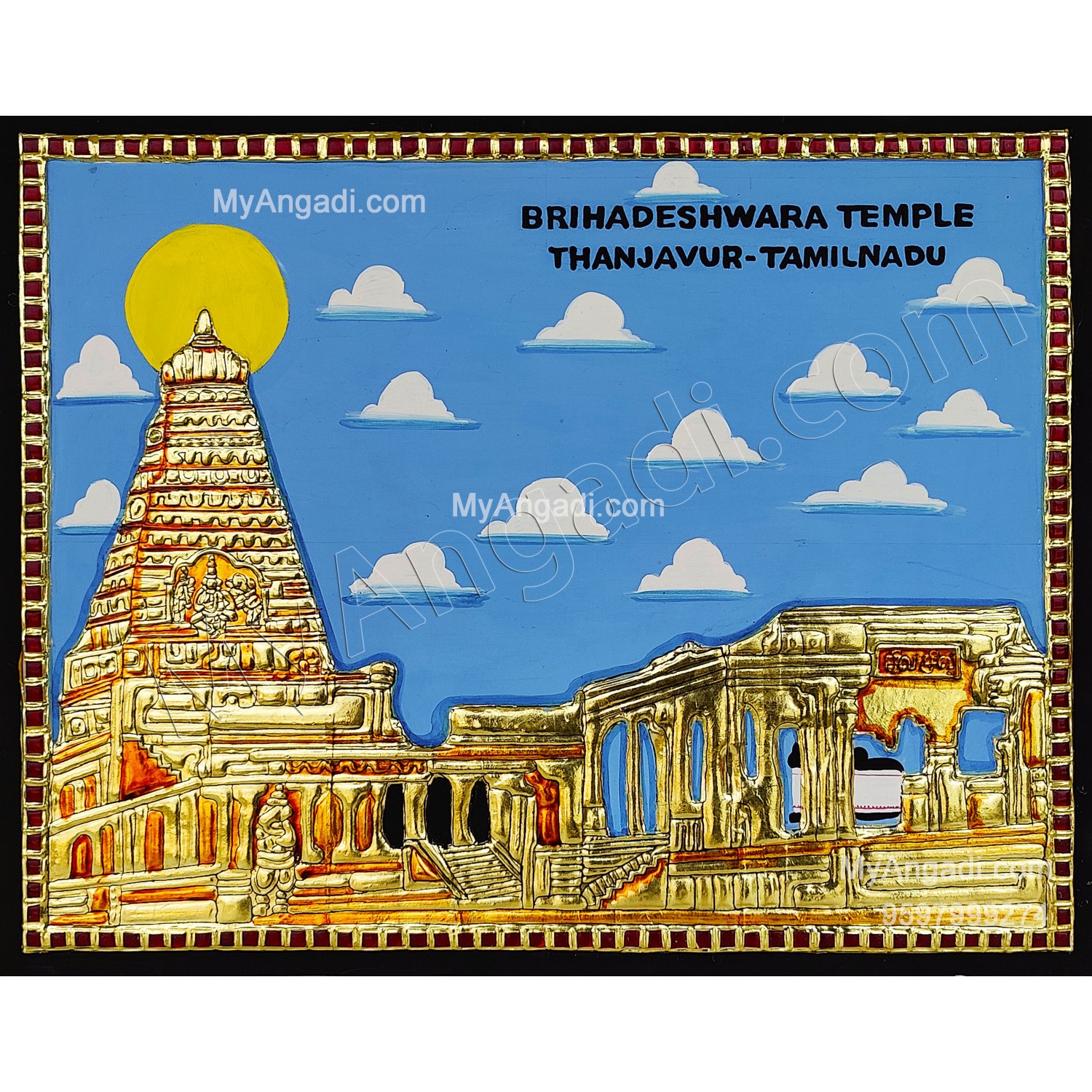 Brihadeshwara temple Tanjore Painting Tanjore Paintings Online, Buy ...