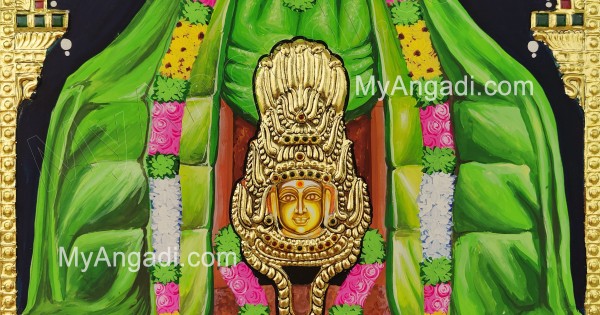 Amman Tanjore Painting , Aliya Ilangai Amman Tanjore Painting