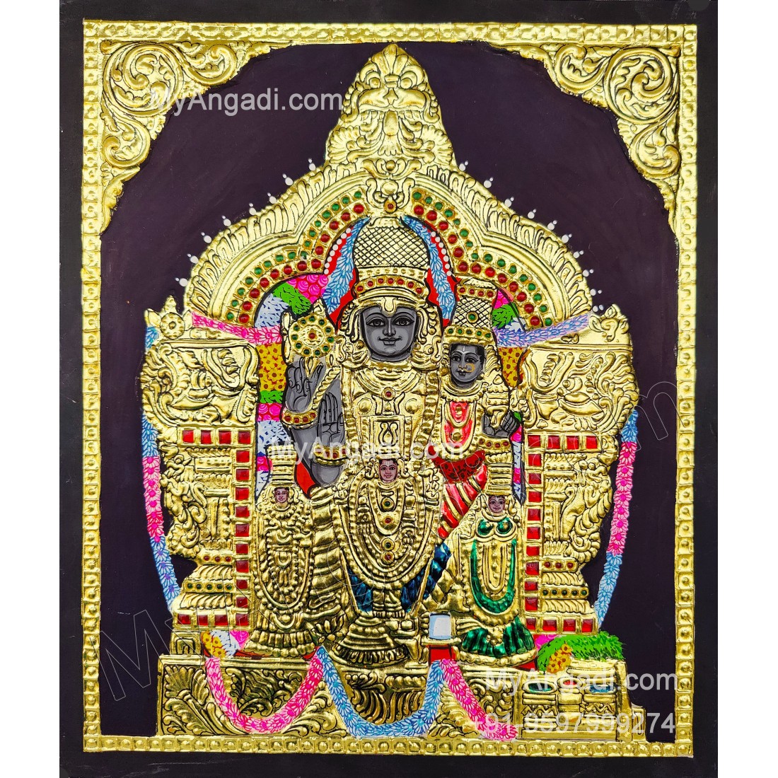 Varagur Perumal Tanjore Painting