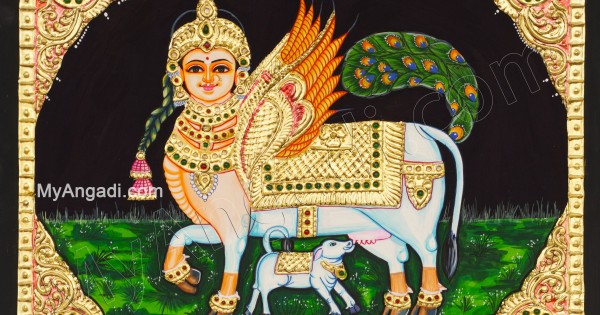 Kamadhenu Tanjore Painting