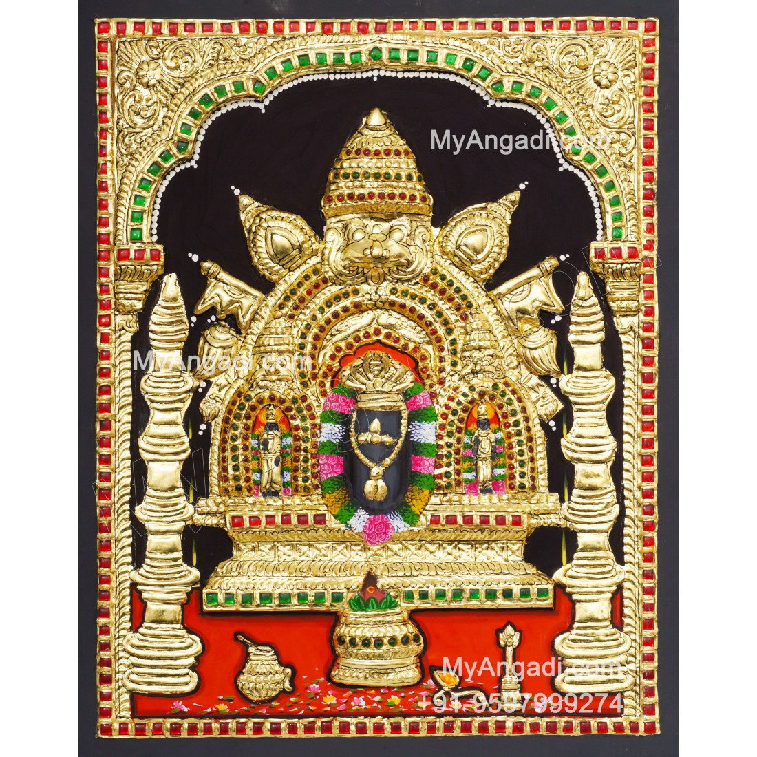 Manjunatha Swamy 3D Tanjore Painting