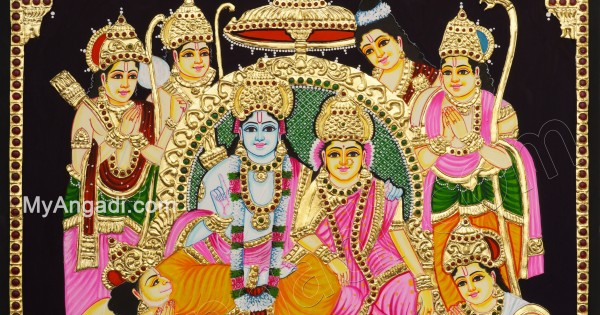Ram Parivar Tanjore Painting - Buy Tanjore Paintings Online Shopping in ...